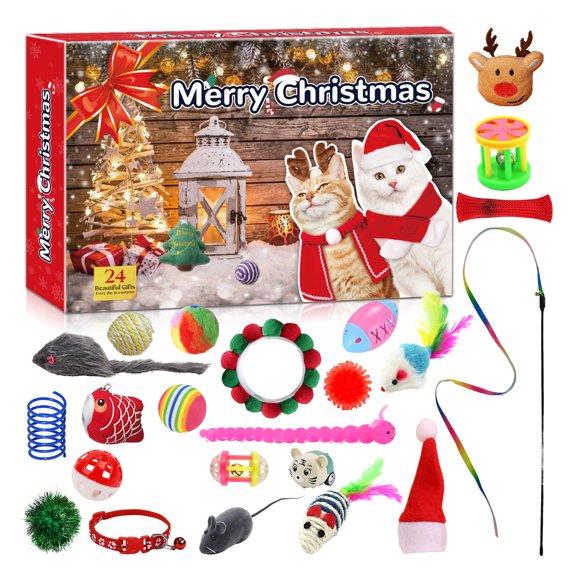 Christmas Cat Toys Gift Set