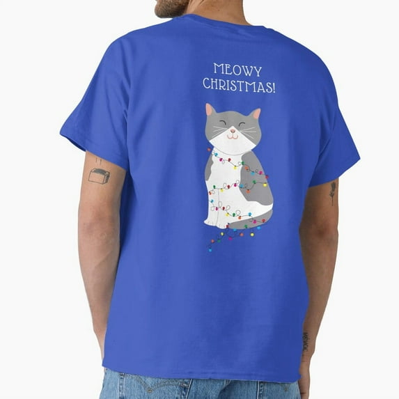 Christmas Cat With A St. Nick Hat And A Present Funny Holiday Feline ...