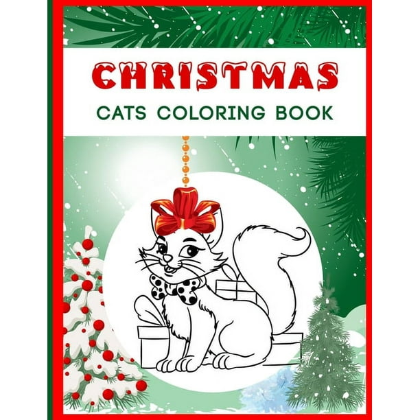 kitty cat christmas coloring pages