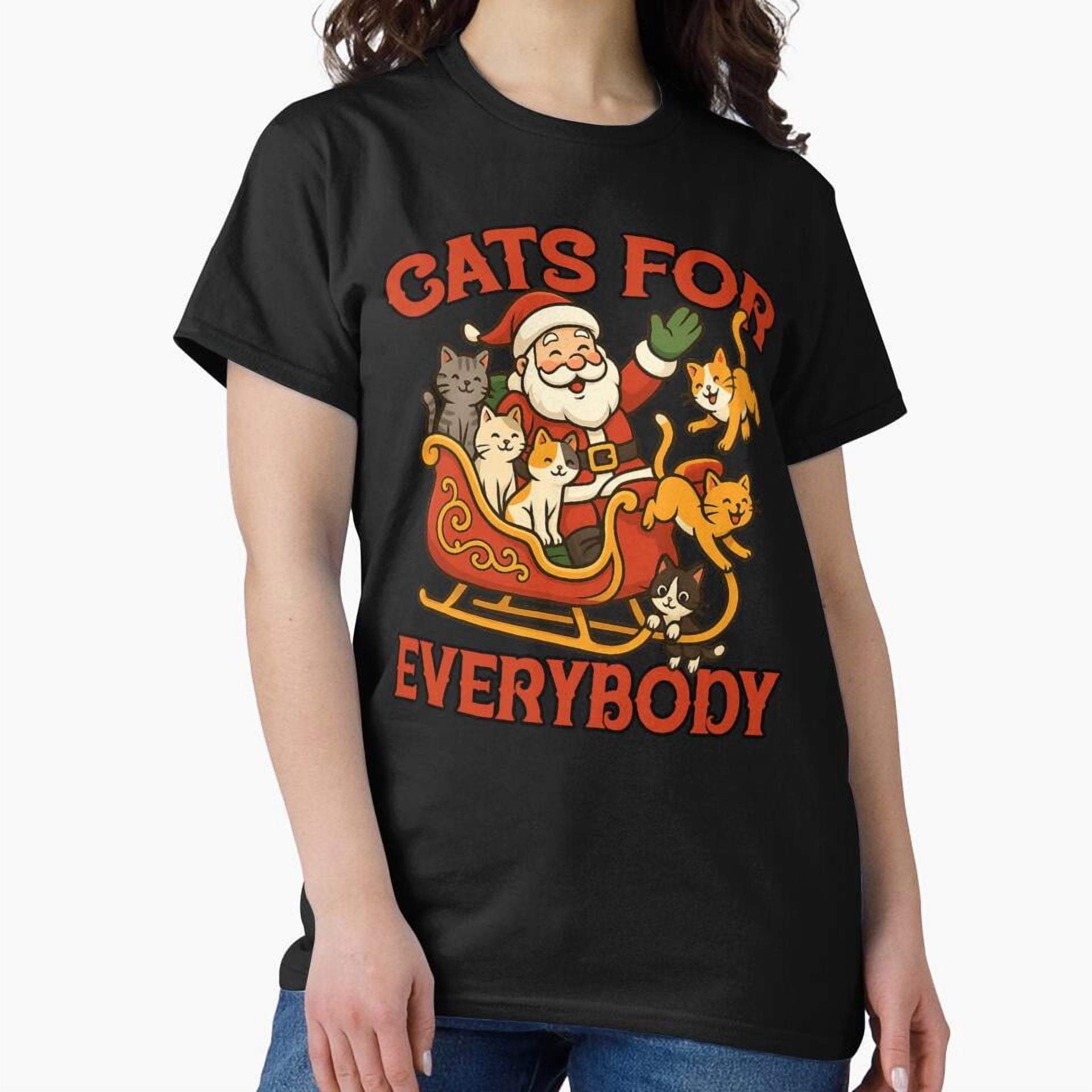 Christmas Cats For Everybody St. Nick Lover Holiday - Machine Washable ...