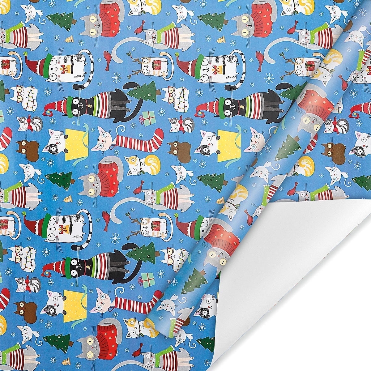 Current's Christmas Cats Jumbo Rolled Gift Wrap - 1 Giant Roll, 23 ...