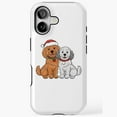 Christmas Cavoodle Dog Art Case for iPhone 11 12 13 14 15 16 17 Pro Max ...