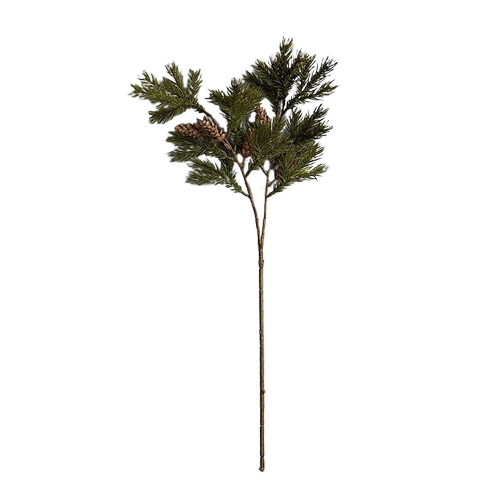 Christmas Cedar Pine Branches 1 Pc Artificial Cedar Stems with Pine Cones Christmas Greenery ...