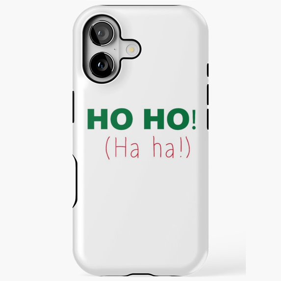 Christmas Celebration Ho Ho Ha Ha Festive Typography iPhone Case 17 ...