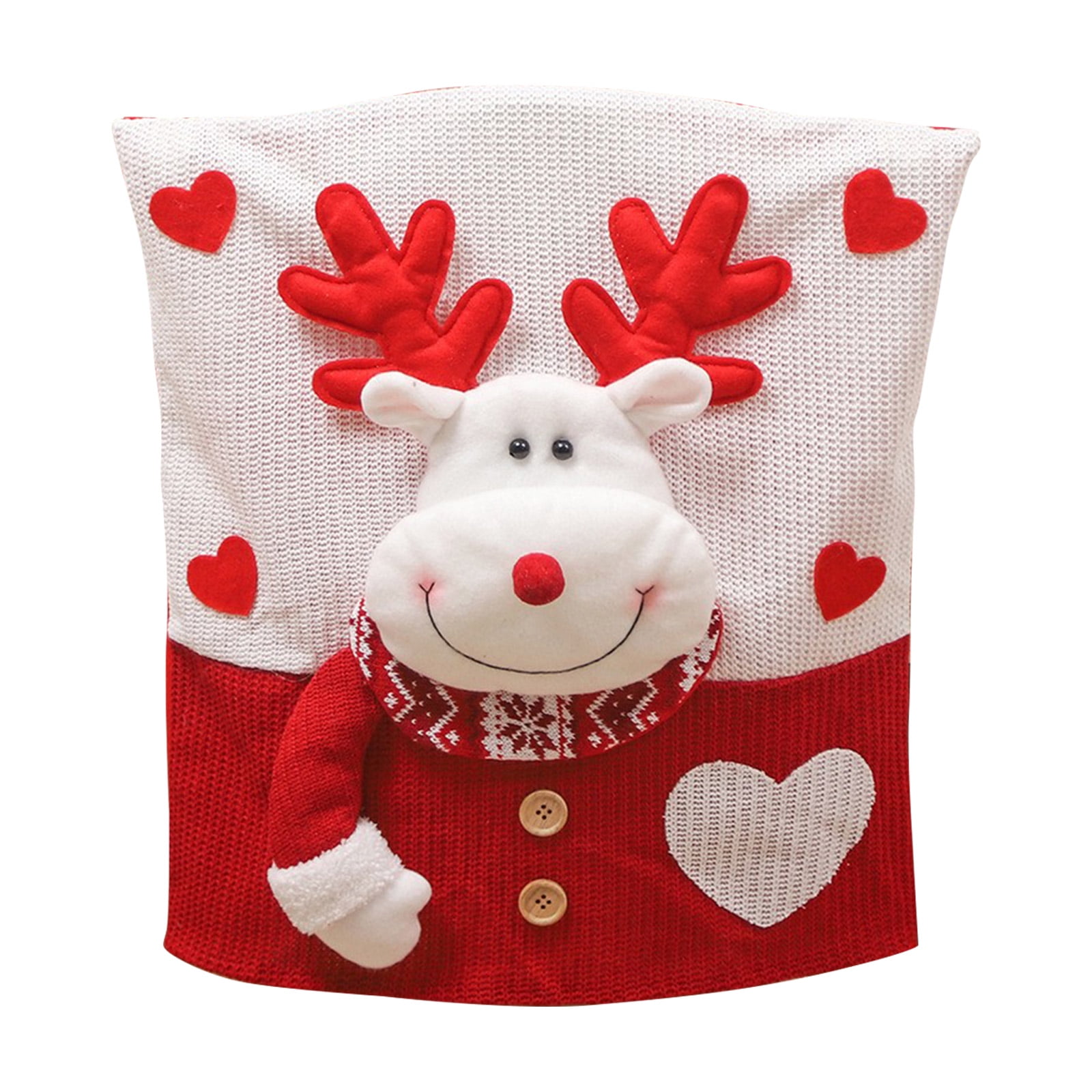 Christmas Chair Back Covers Gnome Reindeer Design Xmas Dining Chair ...