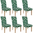 Christmas Chair Covers for Dining Room Set of 6 Green Christmas Tree ...