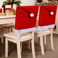Christmas Chair Covers Santa Claus Red Hat Chair Slipcover Dining Chair ...