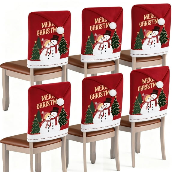 Christmas Chair Covers Set of 6 - Complete Holiday Decor for Dining ...