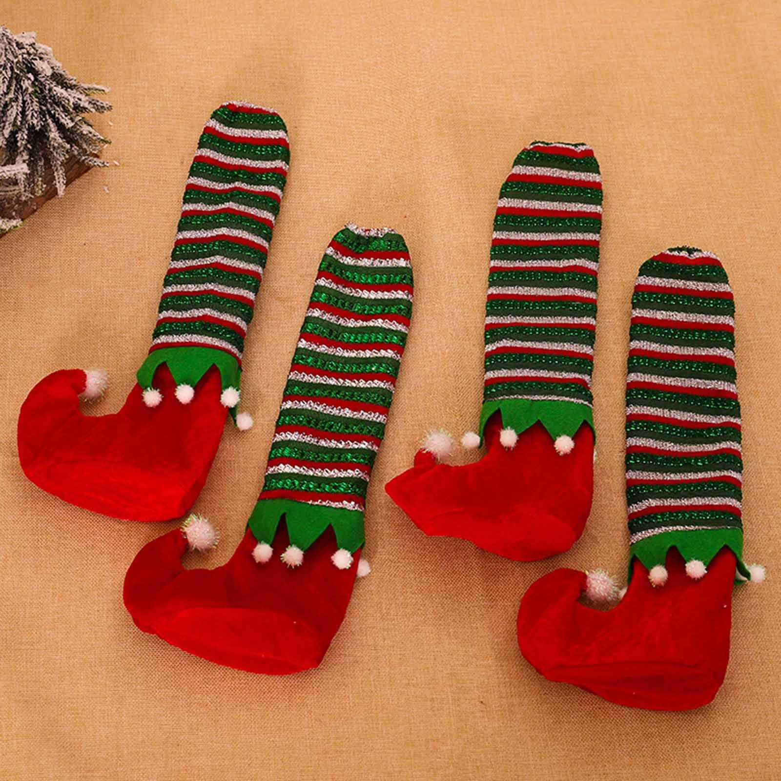Christmas Chair Leg Covers Decorations Handmade Table Legs Legs Socks ...
