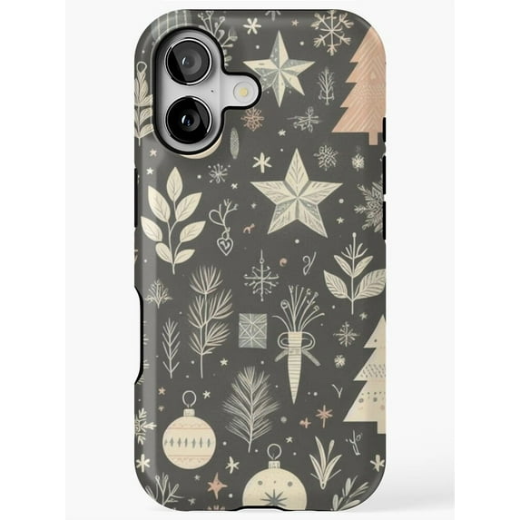 Christmas Chalk Phone Case for iPhone 17 16 15 14 13 12 11 Pro Max ...