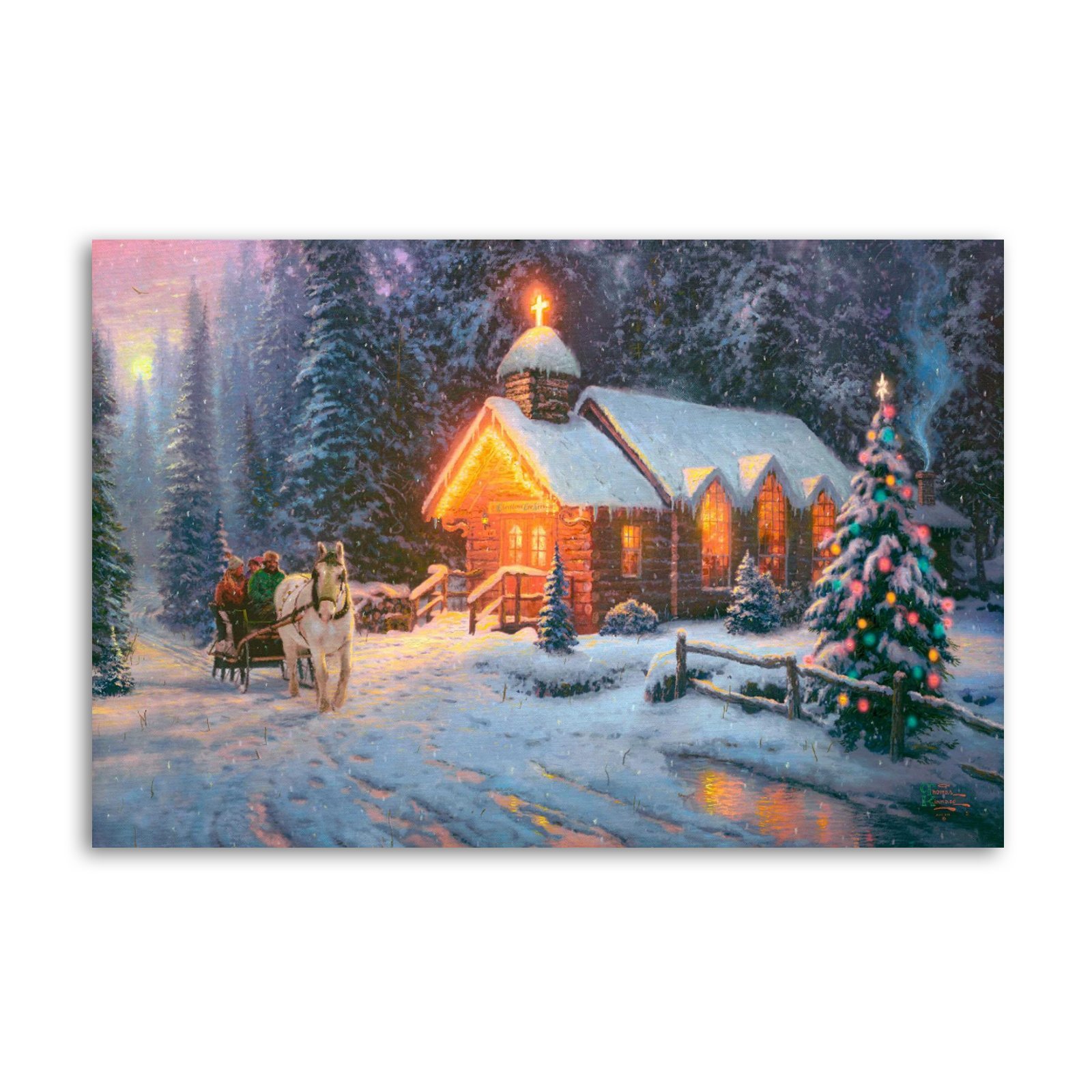 Christmas Chapel I Artworks Canvas Poster Room Aesthetic Wall Art ...