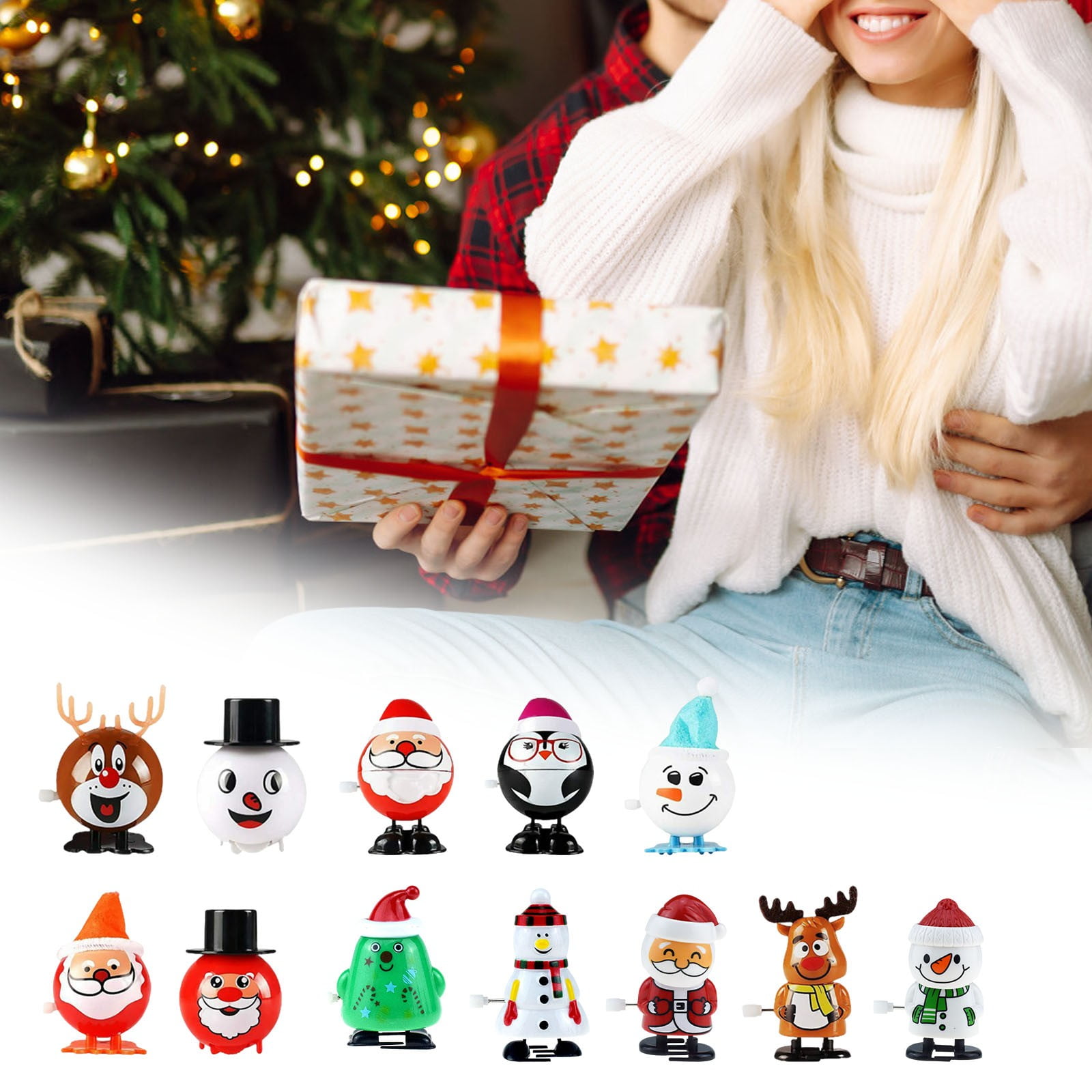 Christmas Character Wind Up Toy,12pcs Christmas Stocking Stuffers Wind ...