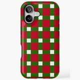 Christmas Checks Plaid Pattern Phone Case for iPhone 17 to 11 Pro Max ...