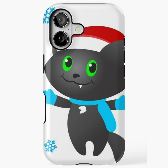 Christmas Cheer Cat Funny Festive Pet Lover Case for iPhone 17 11 12 13 ...