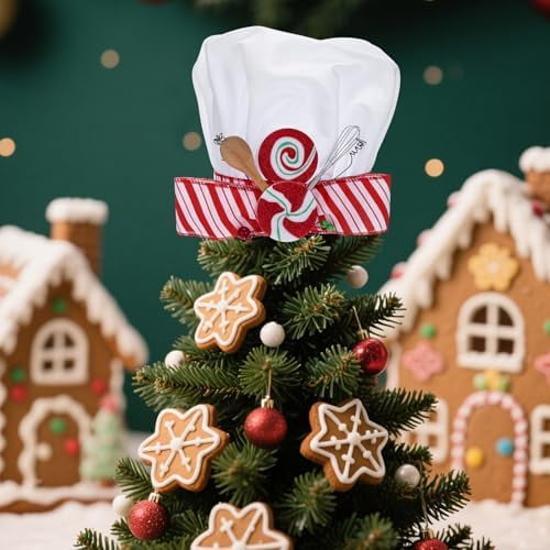 Christmas Chef Hat Tree Topper Gingerbread Themed Christmas Tree ...
