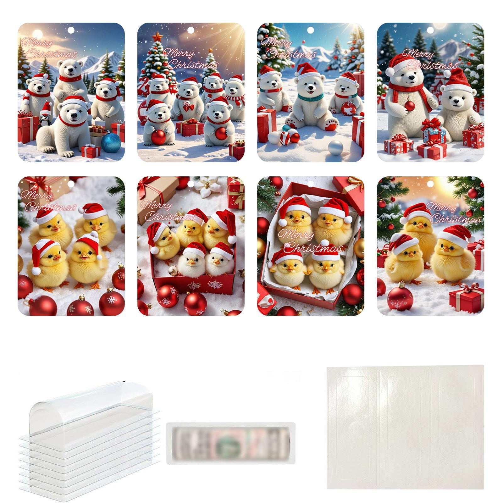 Christmas Chicken Clip Ornaments For Giving Checks Cards In And Designs ...