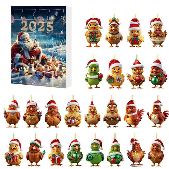 Christmas Chicken Countdown Calendar JCMZJ Advent Calendar 2025 Chicken ...
