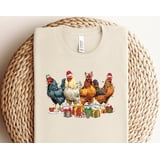 Christmas Chicken Shirt Funny Christmas Shirt Cute Farm Animals Shirt ...