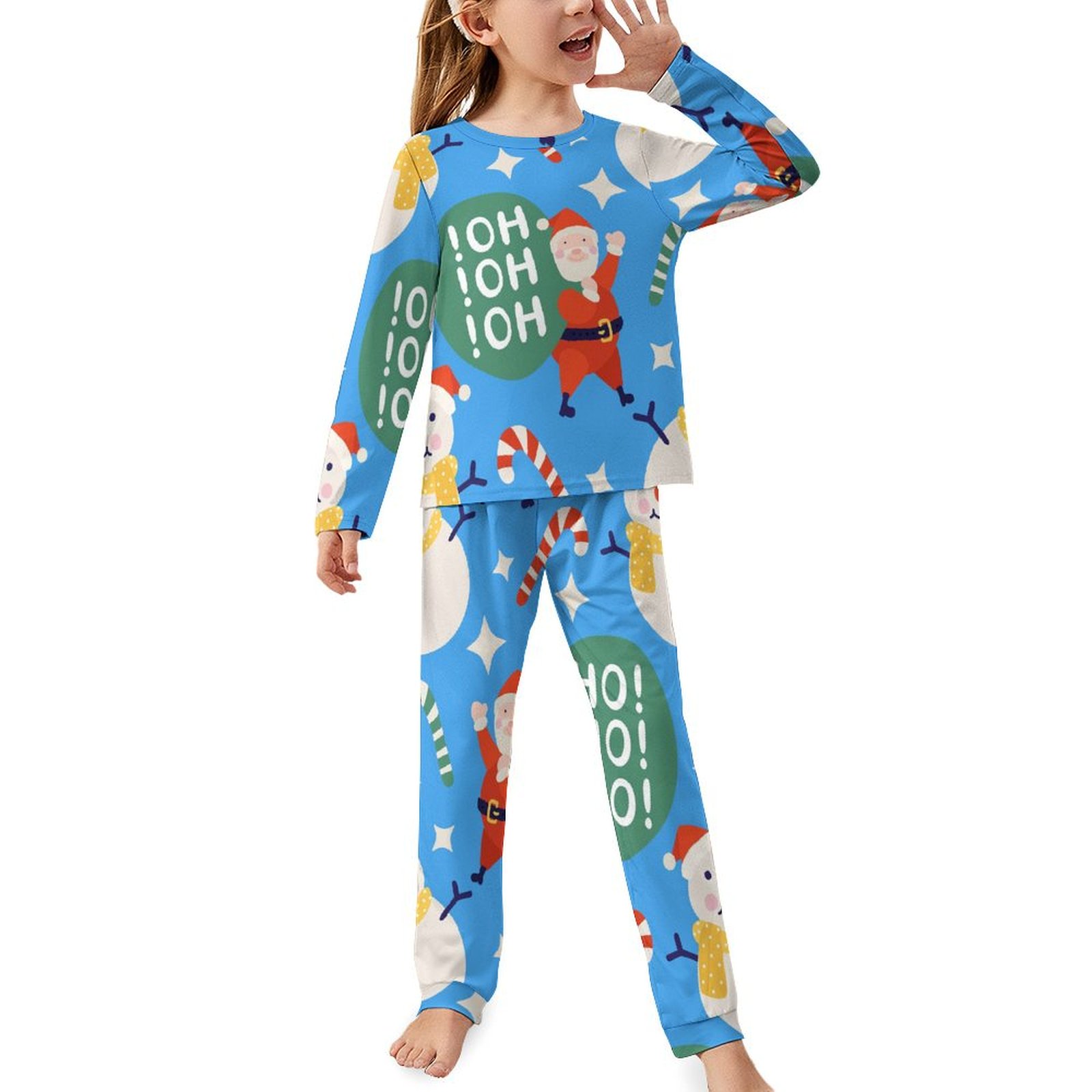 Christmas Children Girls Autumn and Winter Soft Home Clothes Pajamas ...
