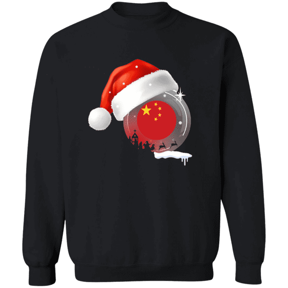 Christmas Chinese Flag With Santa Hat China Root Proud Souvenir ...