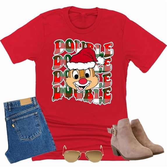 Christmas Chip and Dale Double Trouble Graphic Design Unisex T-Shirt ...