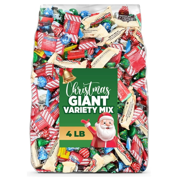 Christmas Chocolate Candy Mix BCF26 Bulk Bag 4LB - Individually Wrapped ...