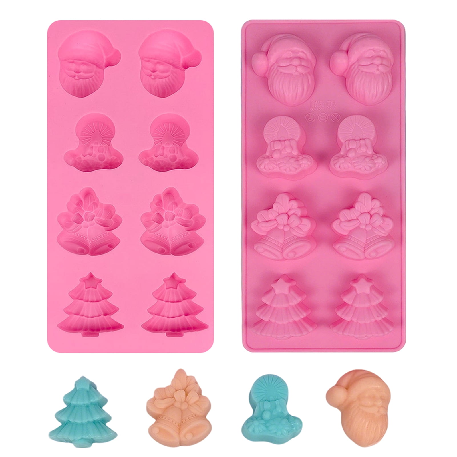 Christmas Chocolate Molds Easy to Demold Silicone Candy Molds Santa ...