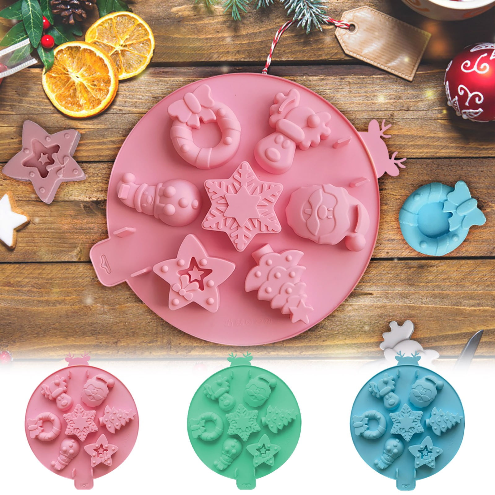 Christmas Chocolate Molds Silicone Candy Molds 7-line Christmas Tree ...