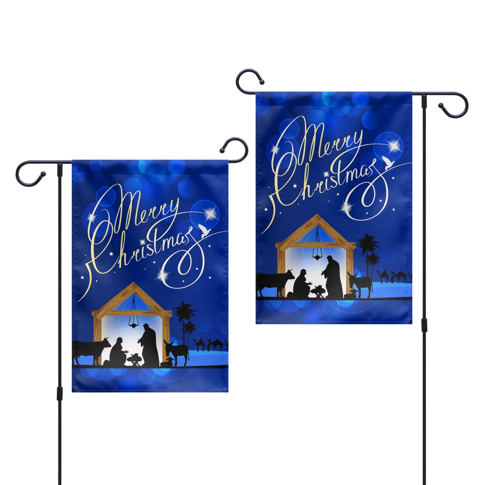 Christmas Christian Nativity Scene Garden Flag 23.6*35.5IN Seasonal ...