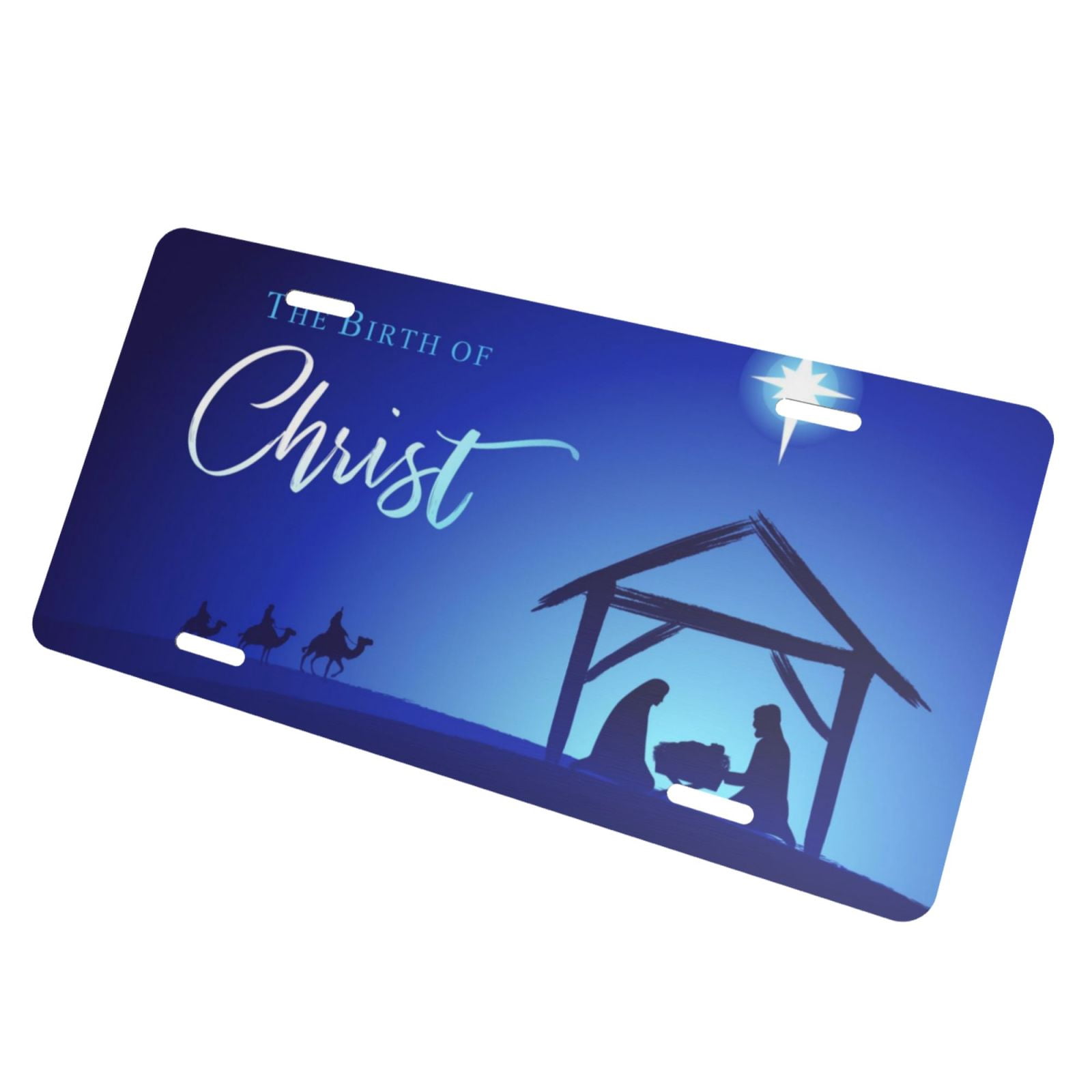 Christmas Christian Nativity Scene License Plate Funny Aluminum Car ...