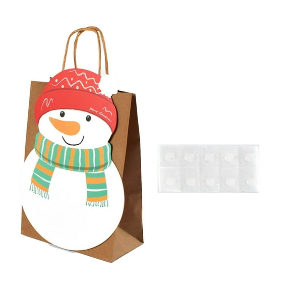 Christmas Christmas Cartoon Santa Snowman Holiday Party Candy Tote Bags ...