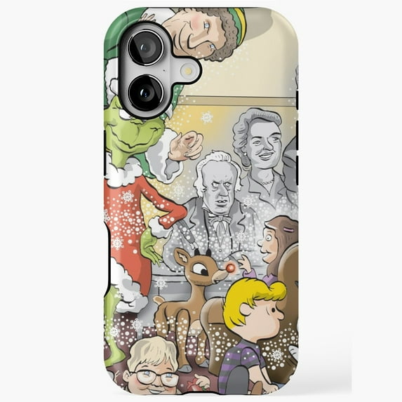 Christmas Classic Icons Retro Holiday Pattern Case for iPhone 17 11 12 ...