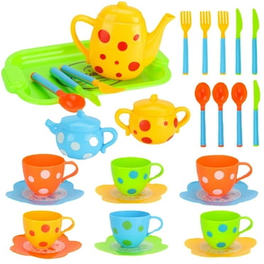 OSLINE Wooden Tea Set for Toddlers,Pretend Play Kids Toys for Girls ...