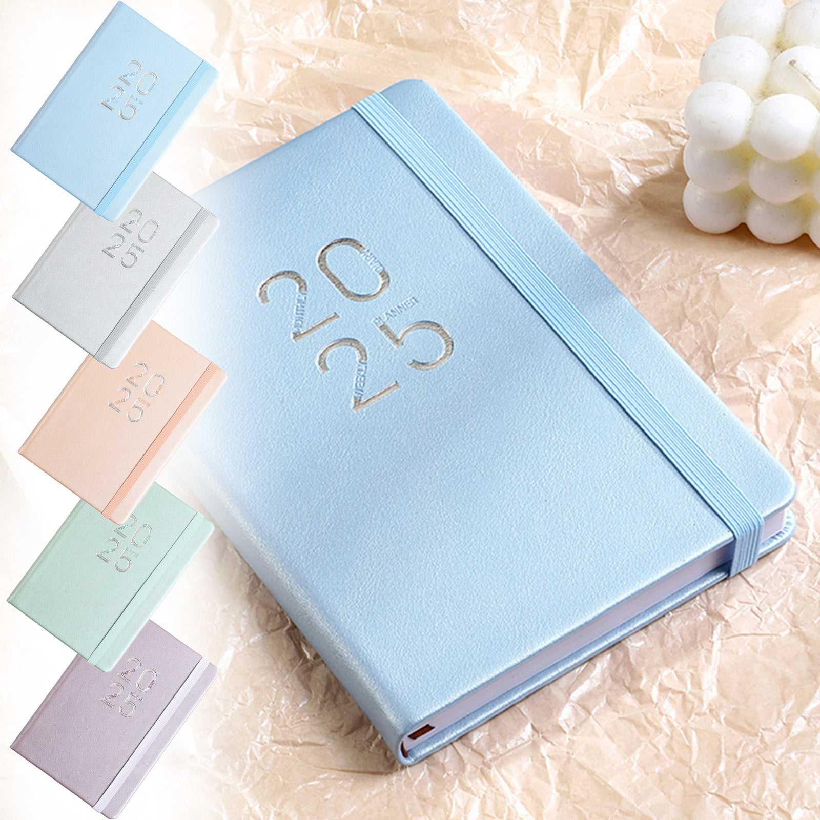 Trending Now 2025 Purple Leather A5 Daily Planner | Professional Time ...