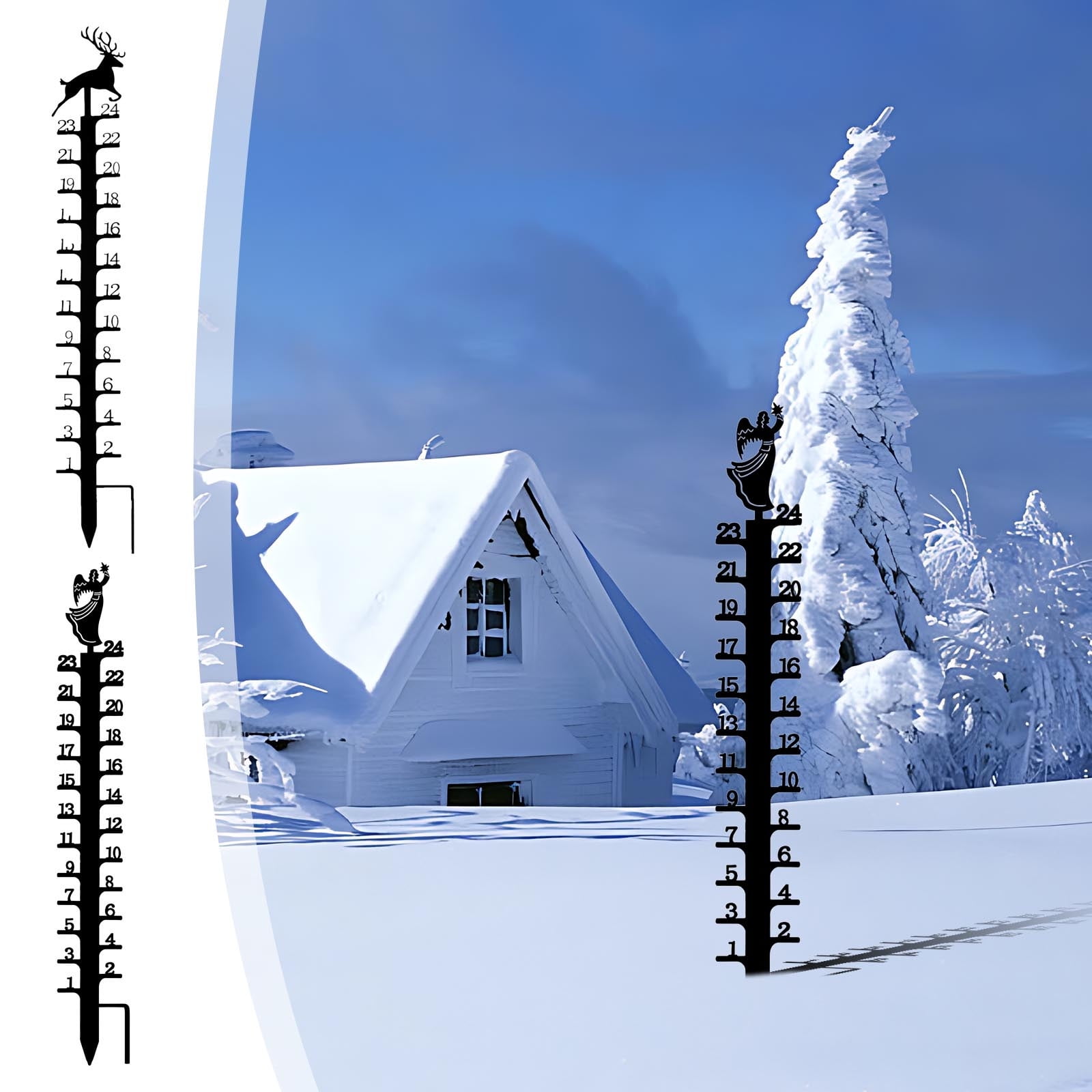 Summer Savings 24-Inch Wrought Iron Snowflake Snow Gauge: Durable ...