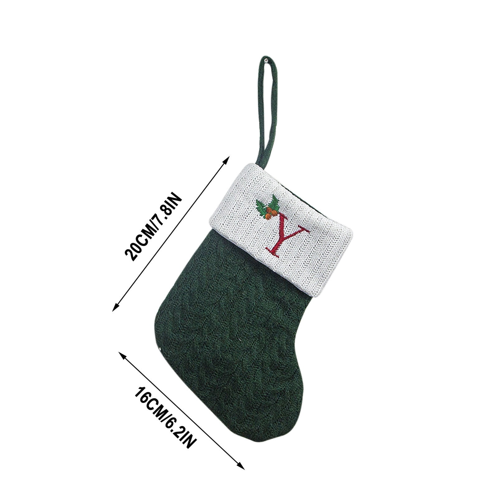 Christmas 26 Letters Christmas Stocking with Initials,Large Embroidered ...