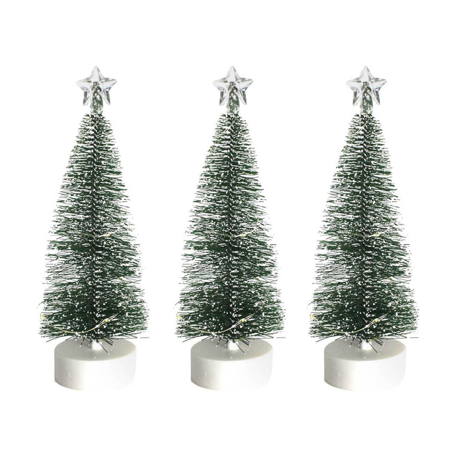 3 Pcs Mini Christmas Tree Mini Snow Frost Trees Small Christmas Tree ...