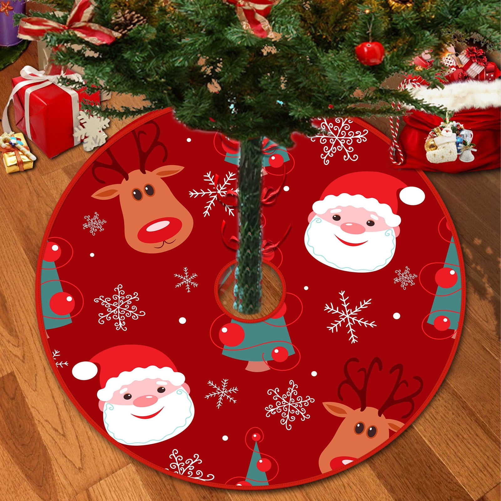 Christmas Clearance 30Inch Christmas Tree Skirt Winter Snowflake Tree ...