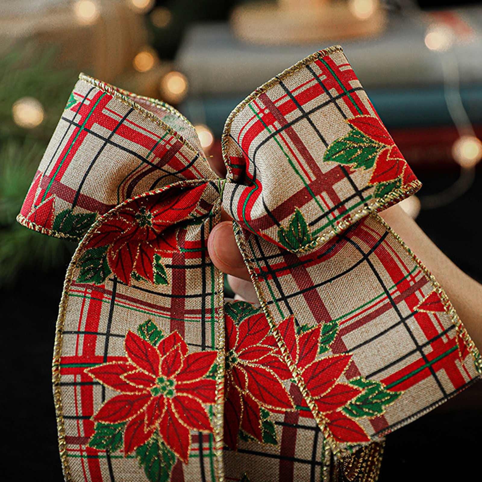 Christmas Clearance Christmas Ribbons Christmas Wired Ribbon Gift ...