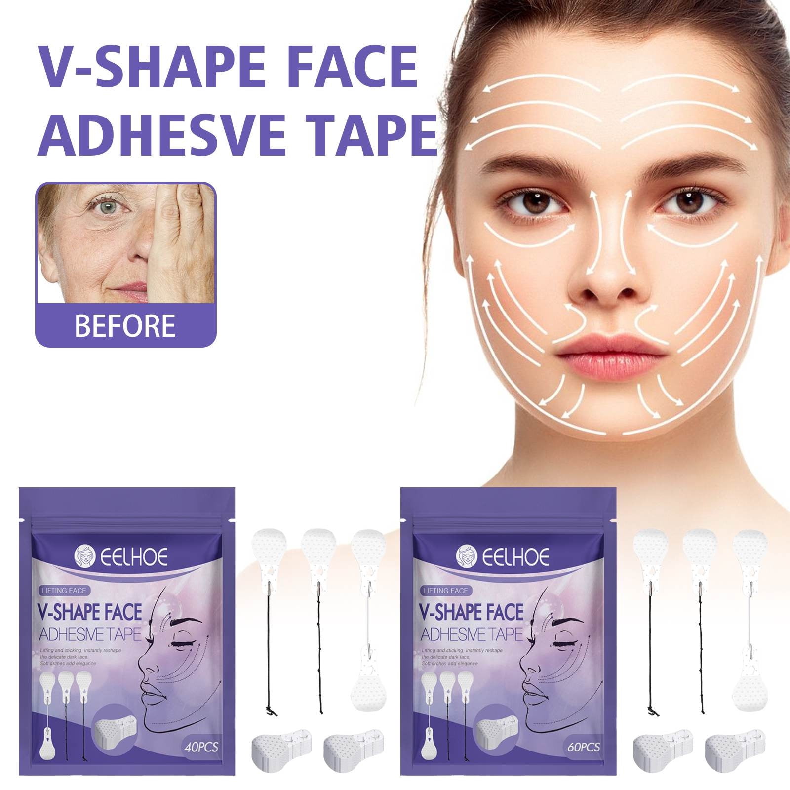 Christmas Clearance!CzestPyake V-shape Face Adhesive Tape,beauty ...