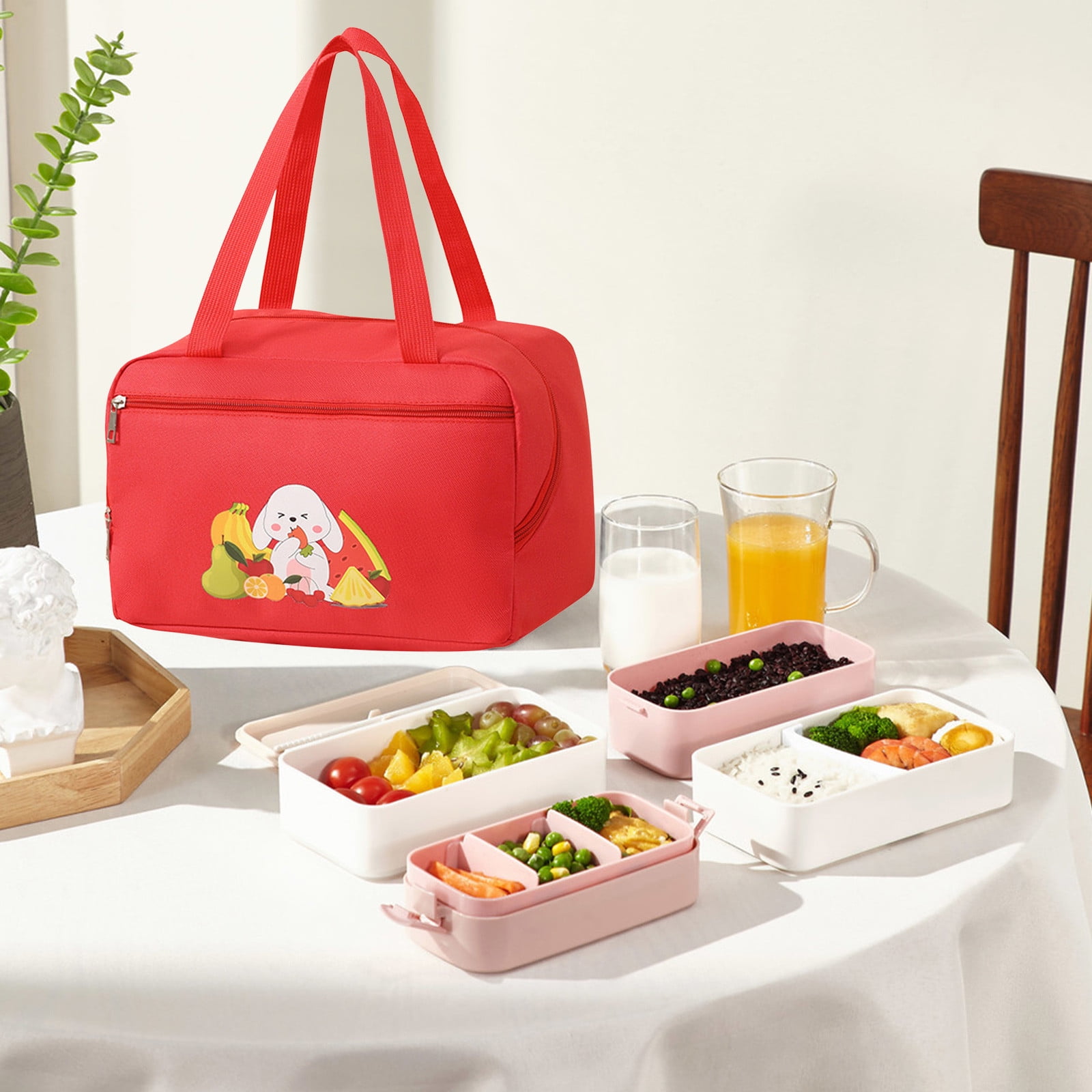 Christmas Clearance Handheld Picnic Bag With Rice Insulation Bag Bento ...