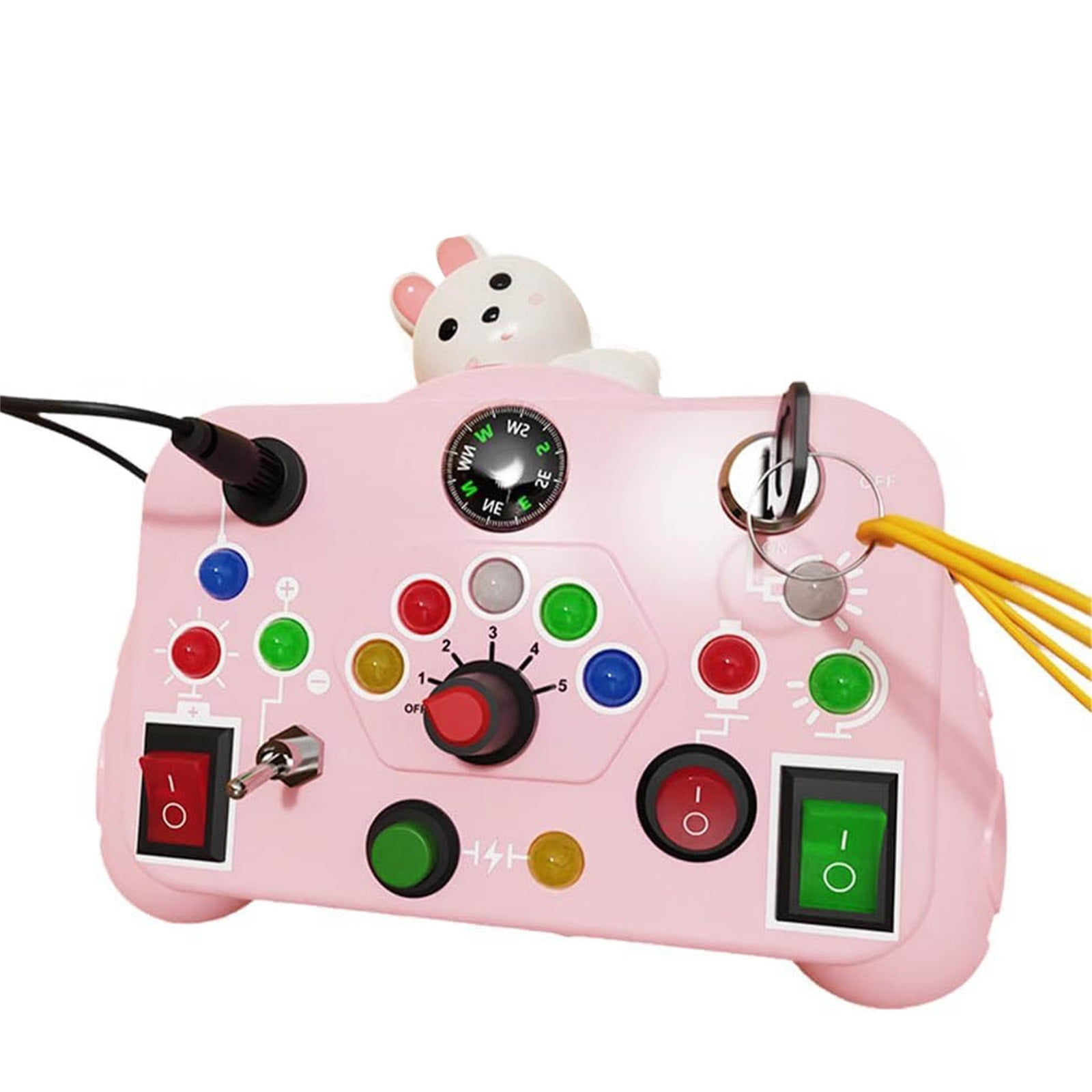 QTOCIO Toddler Toys, Busy Board With LED Light Baby Sensory Board Toy ...