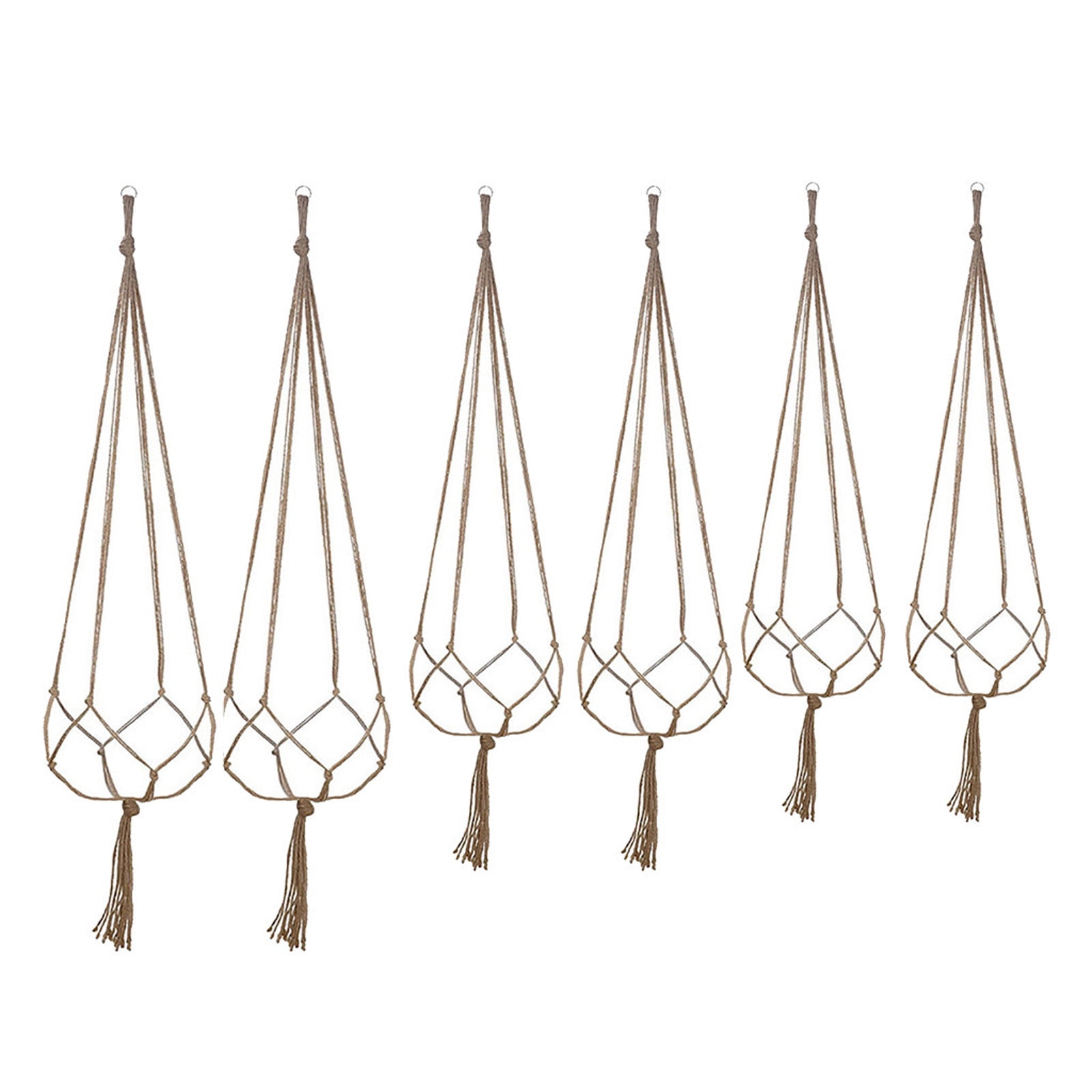 FELTREE Christmas Clearance, Cotton Macrame Plant Hanger, 6PCS Indoor ...