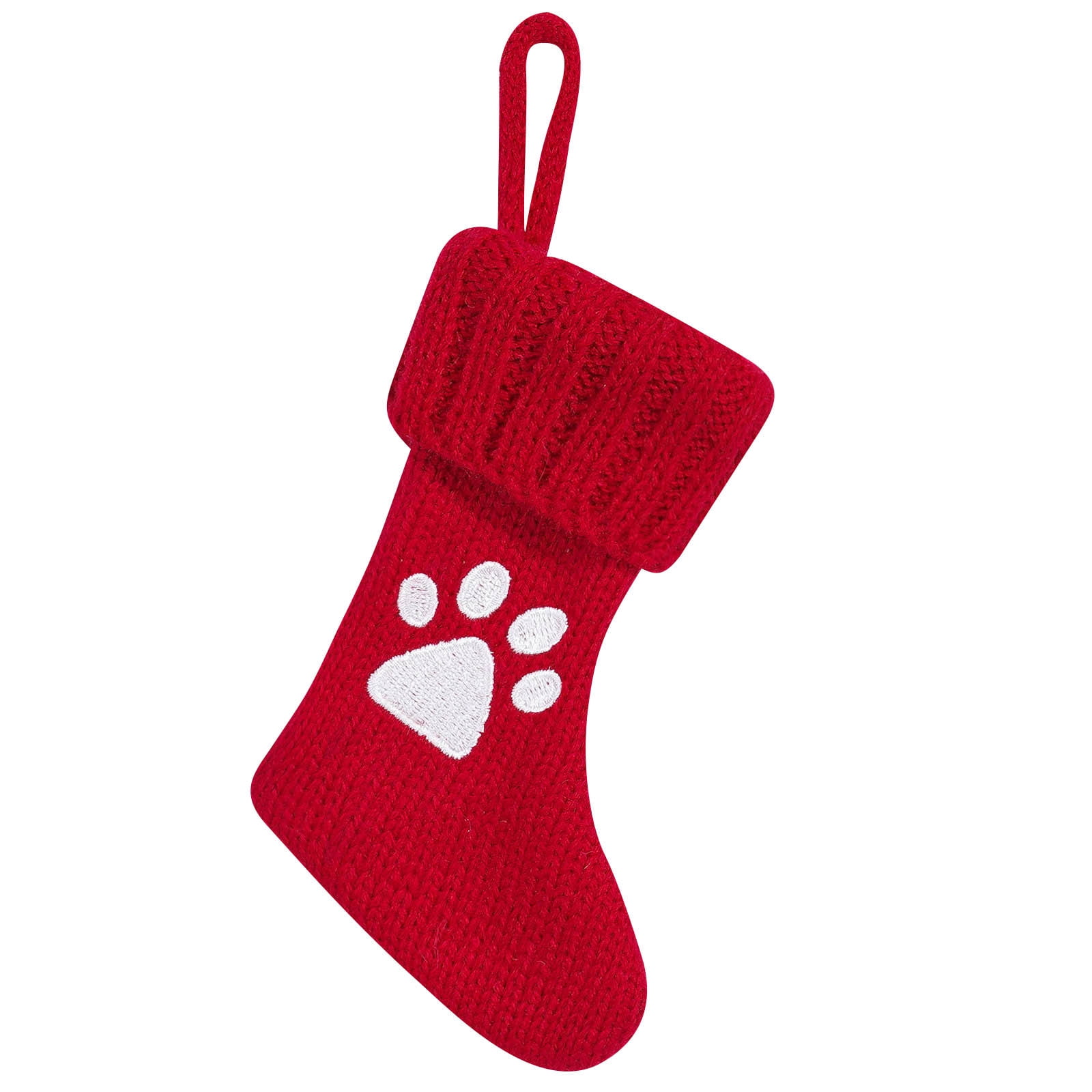 Christmas JoyMoreHome Knit Animal Print Christmas Stockings 4.3" Dog ...