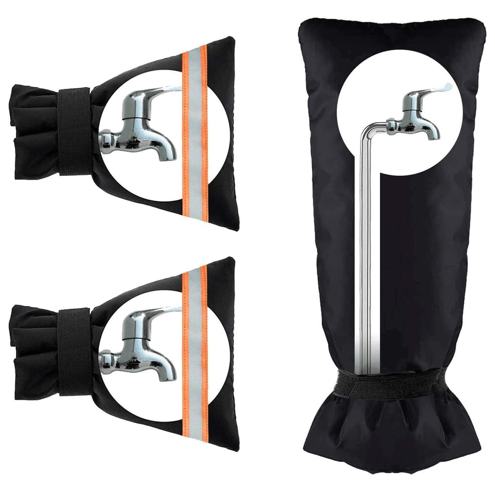 Outdoor Faucet Insulation Cover with Reflective Tape - Protects Against ...