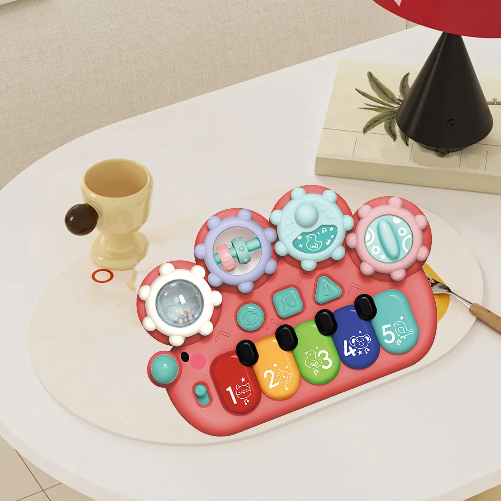 Best Bargains Rotating Electronic Keyboard, Interactive Musical Toy for ...