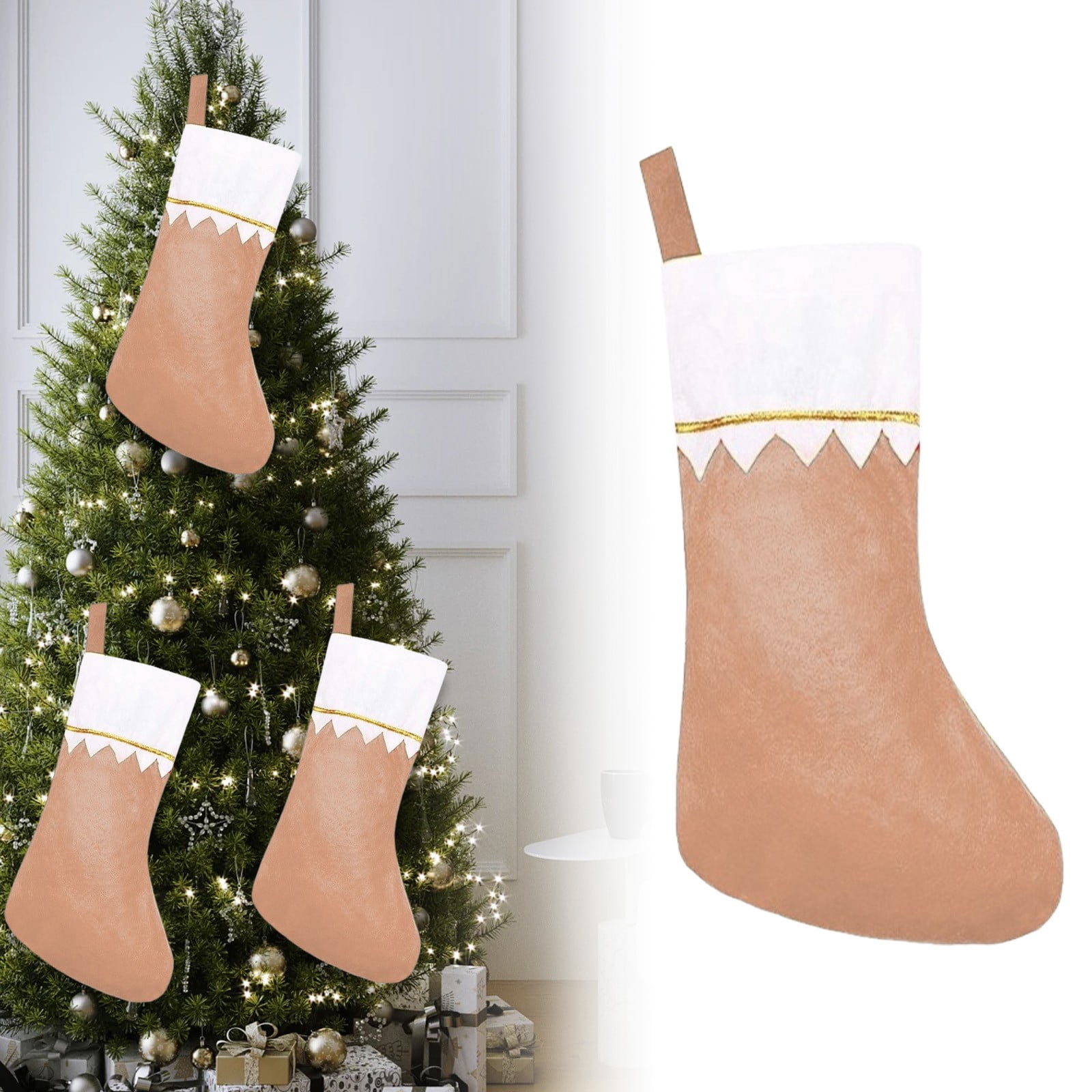 Christmas Clearance Sale Cyenie I Christmas Stocking, White Cuff with ...