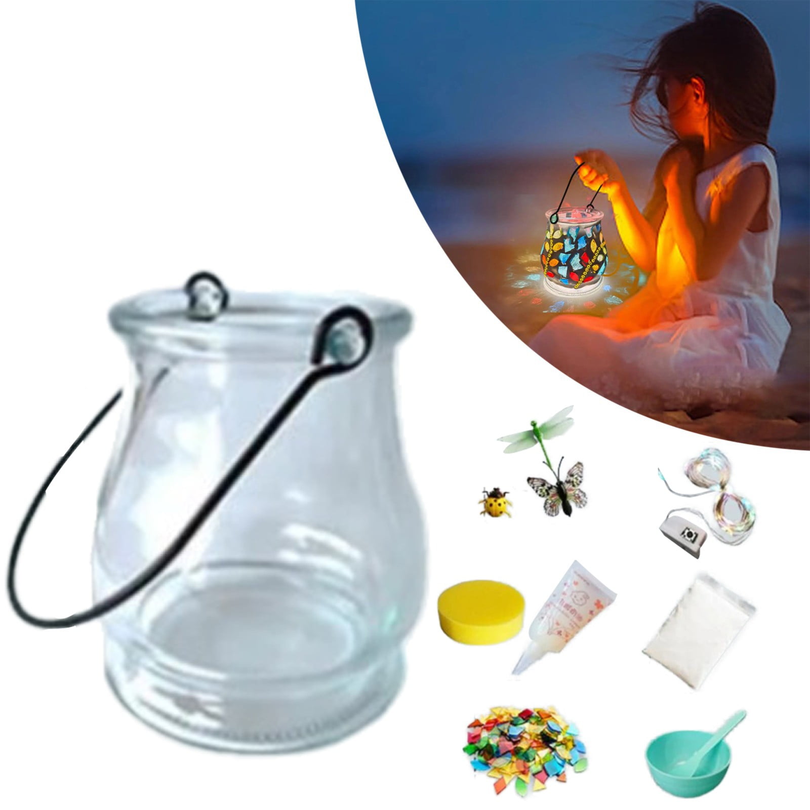 Christmas Clearance Sale! Lssam Mosaic Lamp Kit,Mosaic Candle Holder ...