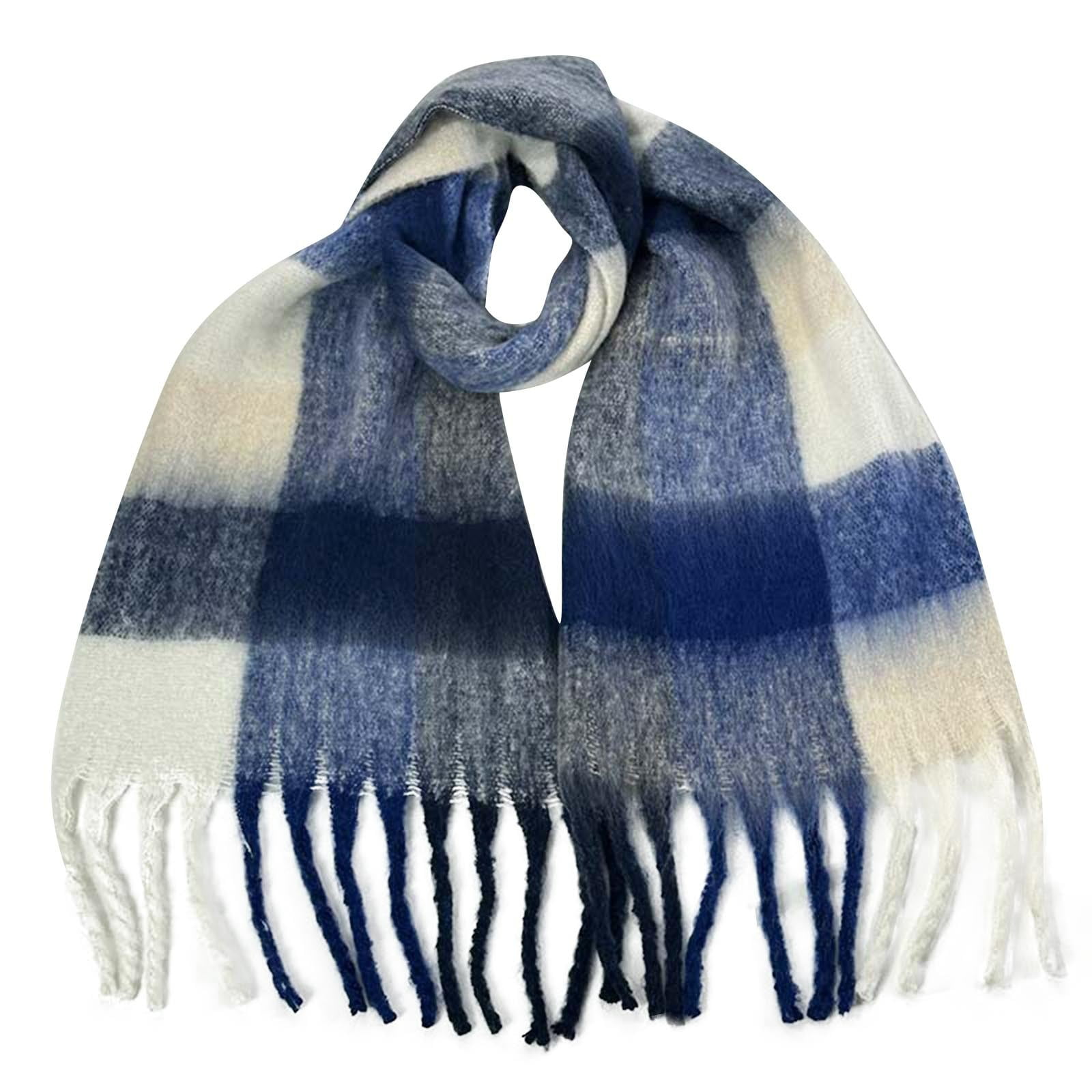 Christmas Clearance Sales Joau Women's Plaid Blanket Scarf Chunky ...
