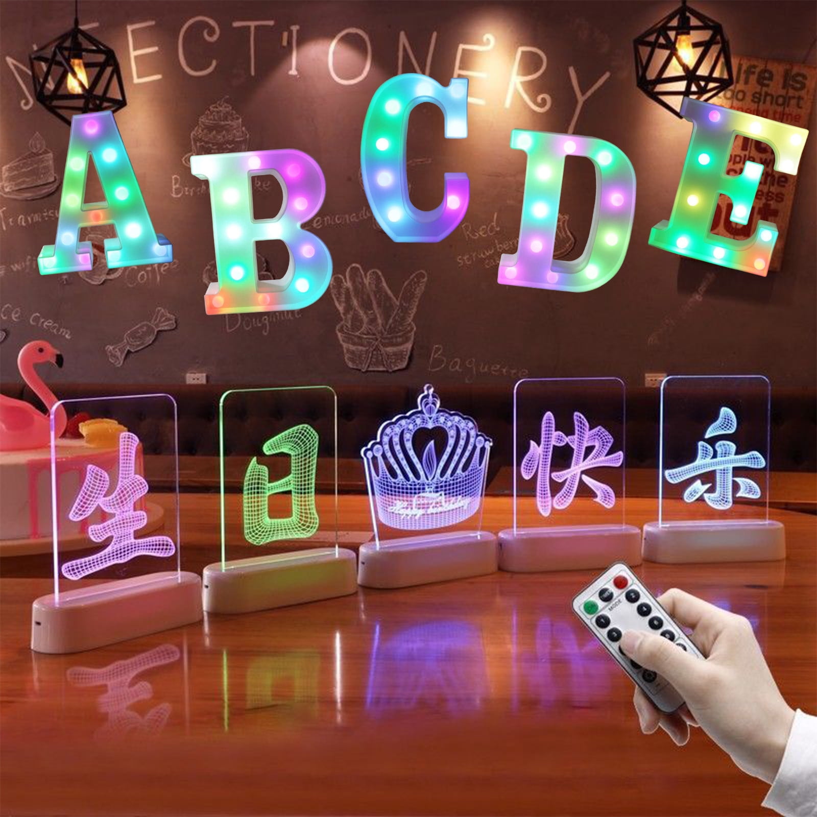 Christmas Clearance Sales! SRUILUO Colorful Led Marquee Letter Lights ...